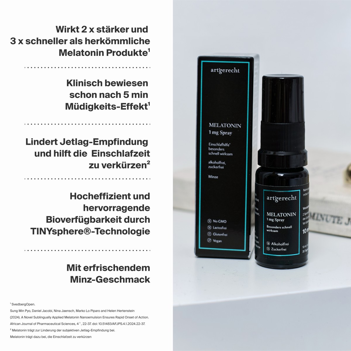 Melatonin Spray 1mg | Liposomal | 5x bessere Absorption